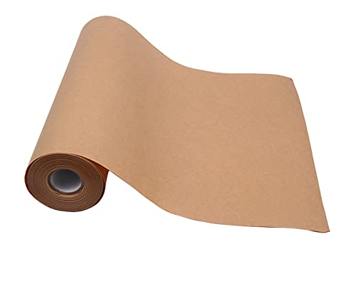 Brown Kraft Paper Roll 17" x100 feet (1200 inches) - Perfect Paper for Packing - Kraft Wrapping Paper for Moving - Floor Masking Paper - 100% Recycled Pa per- (Pack of 1) (17” x 1200", Brown)