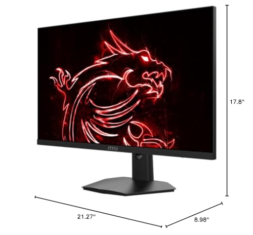 MSI 27” FHD (1920 x 1080) Non-Glare with Super Narrow Bezel 180Hz 1ms 16:9 HDMI/DP G-sync Compatible HDR Ready HDR Ready IPS Gaming Monitor (G274F),Black