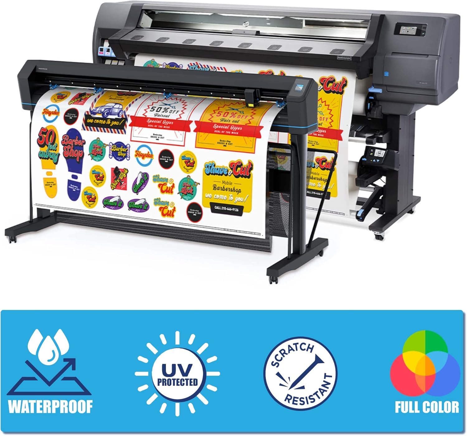 Fairwinds Designs Large Custom Vinyl Decals - Full Color Custom Sticker Printing | Personalized Stickers for Business Logo - Ideal for Windows, Doors, Walls, Vehicles, Cars, Trucks