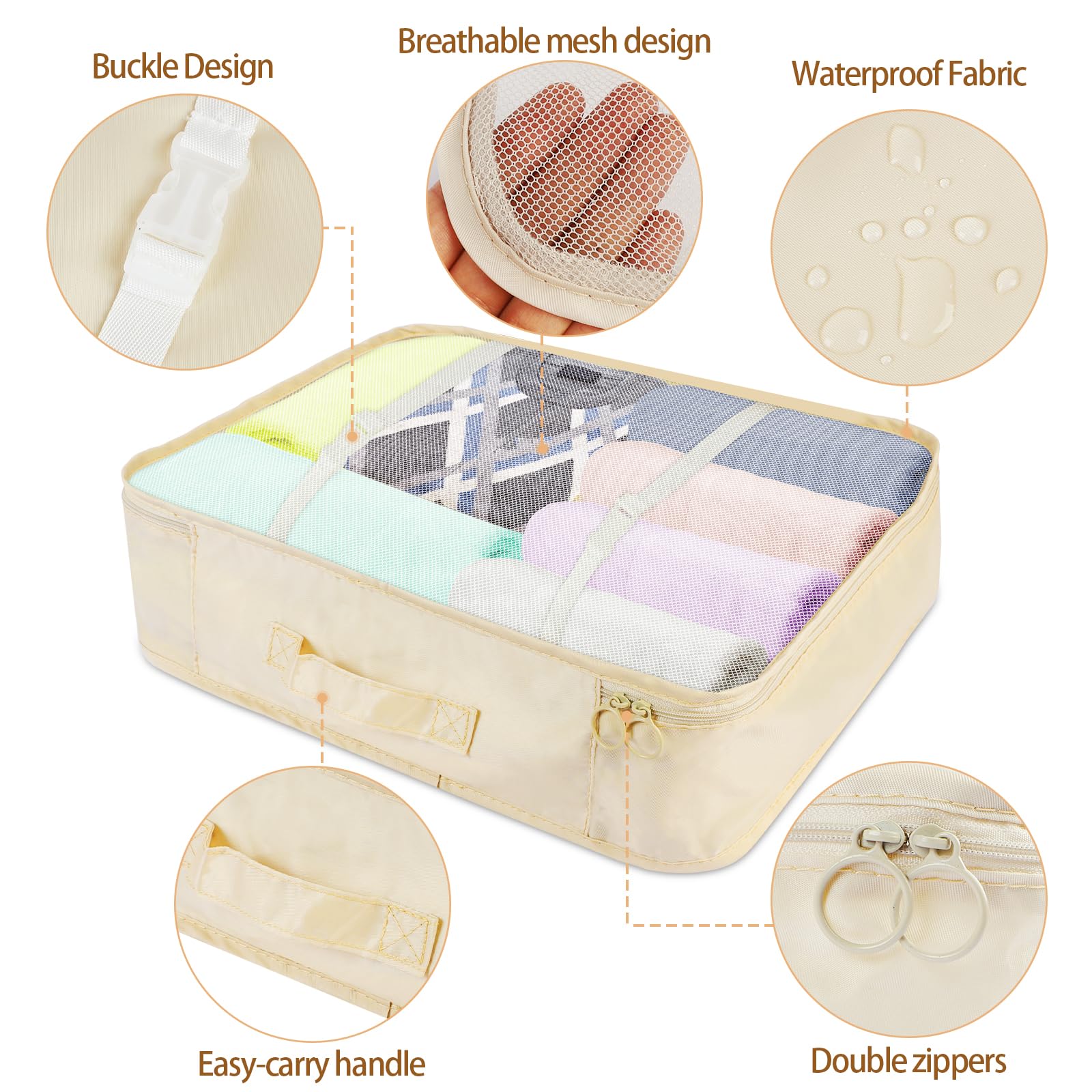 Packing Cubes for Suitcase Travel, ππ πππ Lightweight Travel Essential Luggage Organizer Bags Set, Travel Bags Packing Cubes for Travel Accessories Cosmetics Toiletries Storage Bags