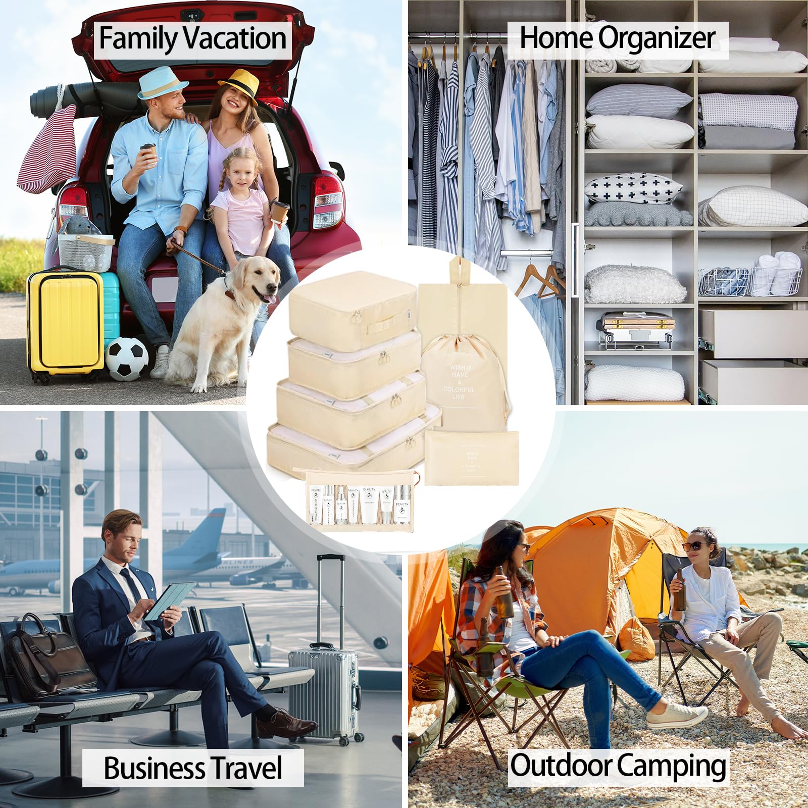 Packing Cubes for Suitcase Travel, ππ πππ Lightweight Travel Essential Luggage Organizer Bags Set, Travel Bags Packing Cubes for Travel Accessories Cosmetics Toiletries Storage Bags
