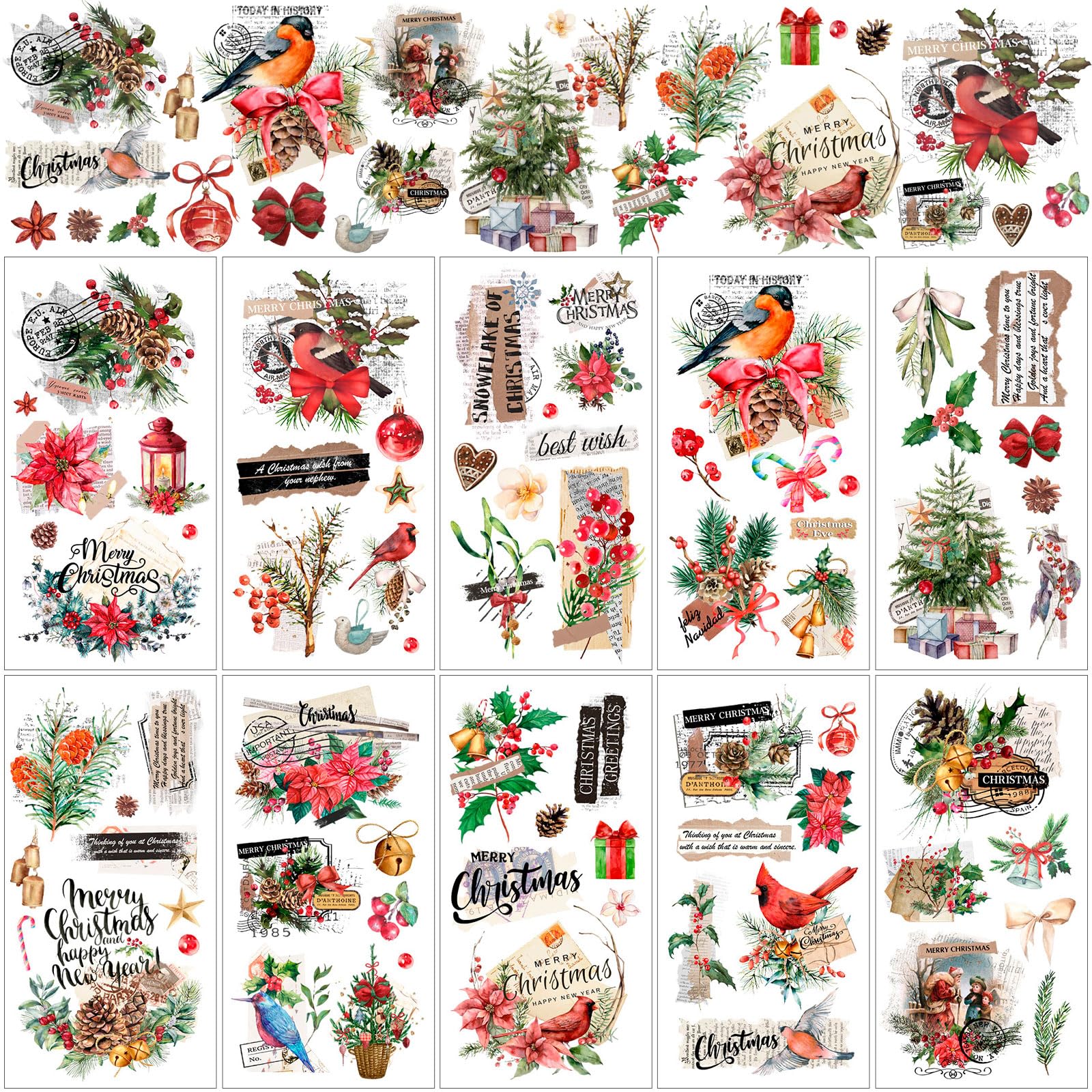 Lincia 10 Sheets Easter Day Rub on Transfers for Crafts and Furniture Bunny Rub on Transfers Stickers for Wood DIY Home Decals Craft 5.91 x 11.81(Fresh Style)(Floral Holiday)