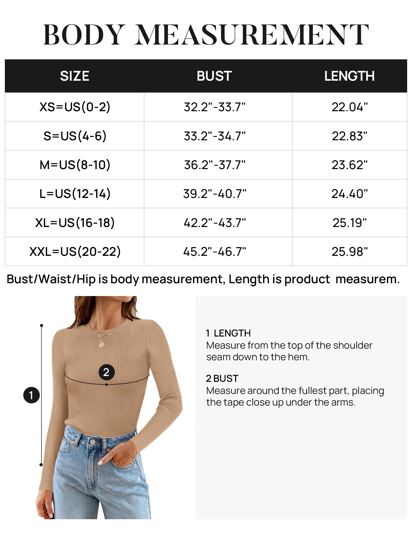 ZESICA Women's Long Sleeve Crewneck Shirts Spring Knit Sweater Slim Fitted Casual Basic Tee Tops,Toffee,Medium