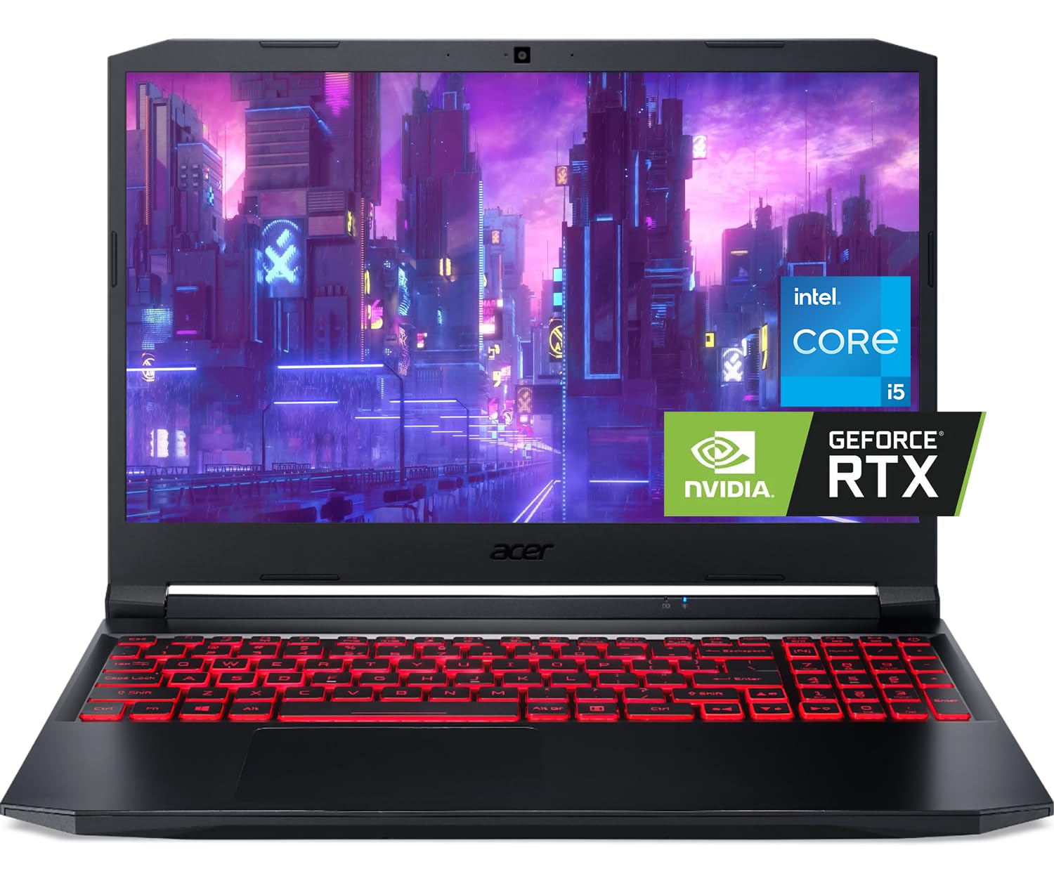 acer Nitro 5 15.6" 144Hz FHD Gaming Laptop, Intel Core i5-11400H(6-Core), NVIDIA GeForce RTX 3050Ti, 16GB RAM, 512GB NVMe SSD, WiFi 6, Backlit Keyboard, HDMI, Type-A&C, Win 11 H, w/CUE Accessories