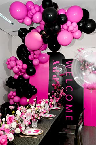 132pcs 5inch Hot Pink Balloons, Small Latex Balloons for Birthday Party Baby Shower Wedding Bride Decorations