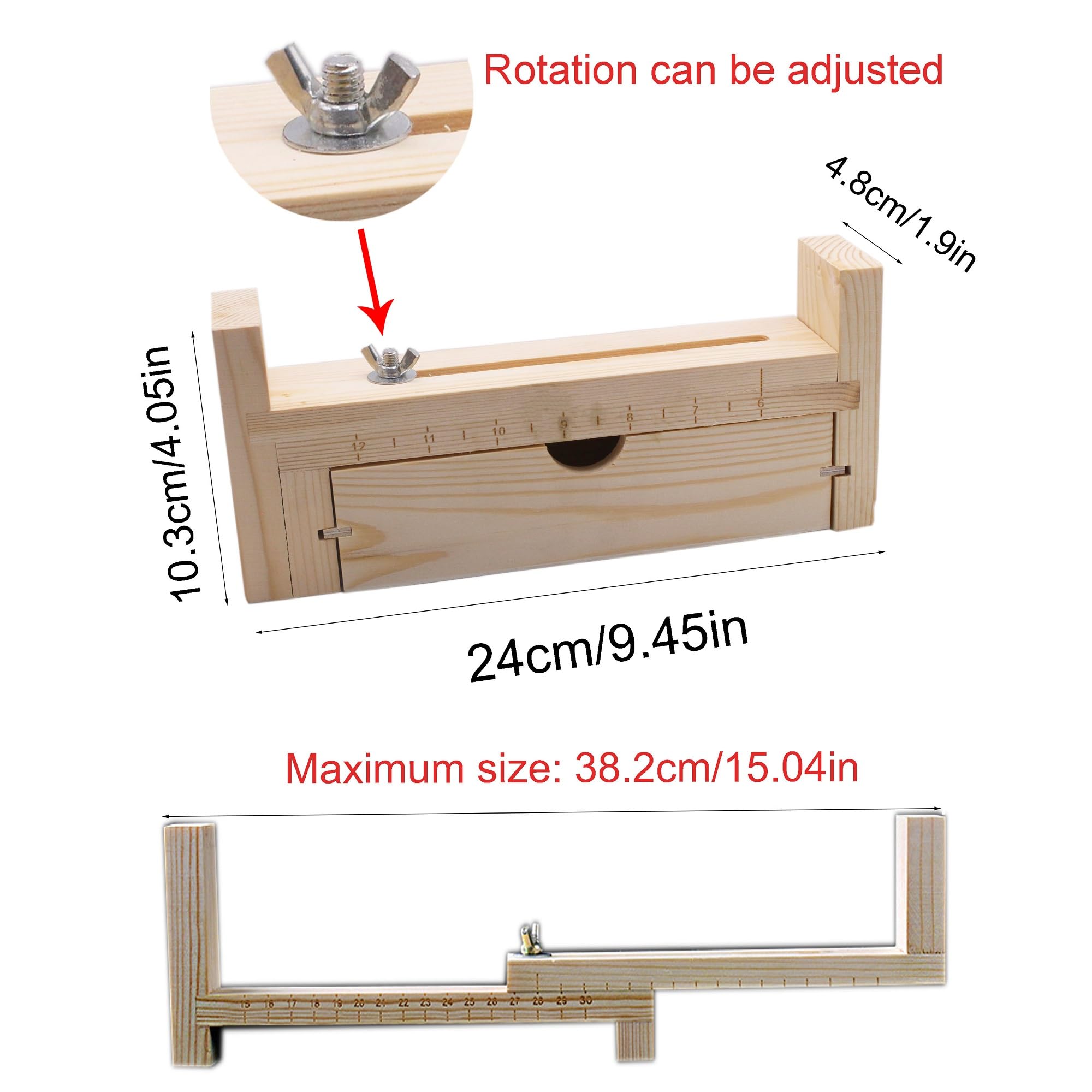 MIAO JIN Wood Bracelet Maker Kit Hand Knitting Simple Operation Paracord Jig Tool Clear Scale for Woven Bracelets Braiding Toot with 2 Clamp and Storage Box