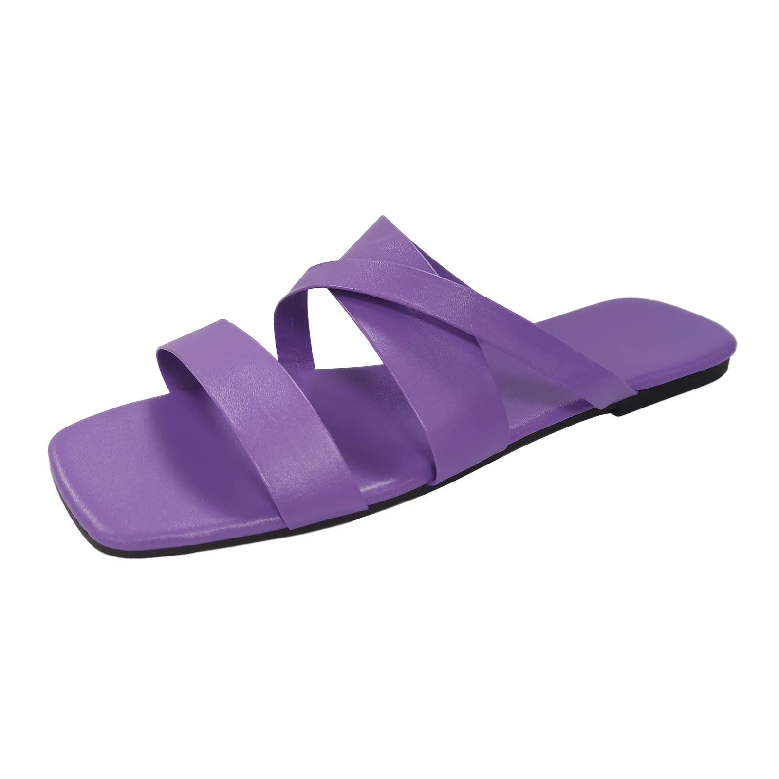 Yuanjay Sandal for Women Slingback Summer Flats Wedge Sandals Open Toe Comfort Slides Beach Walking Slippers Anti Slip Shoes