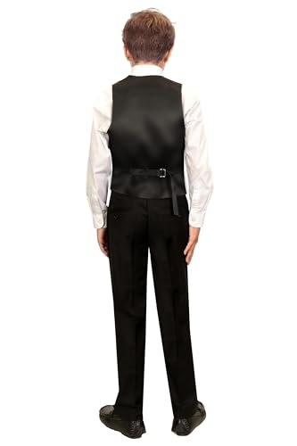 Gioberti Boy's Formal 7 Piece Suit Set, Black, Size 7