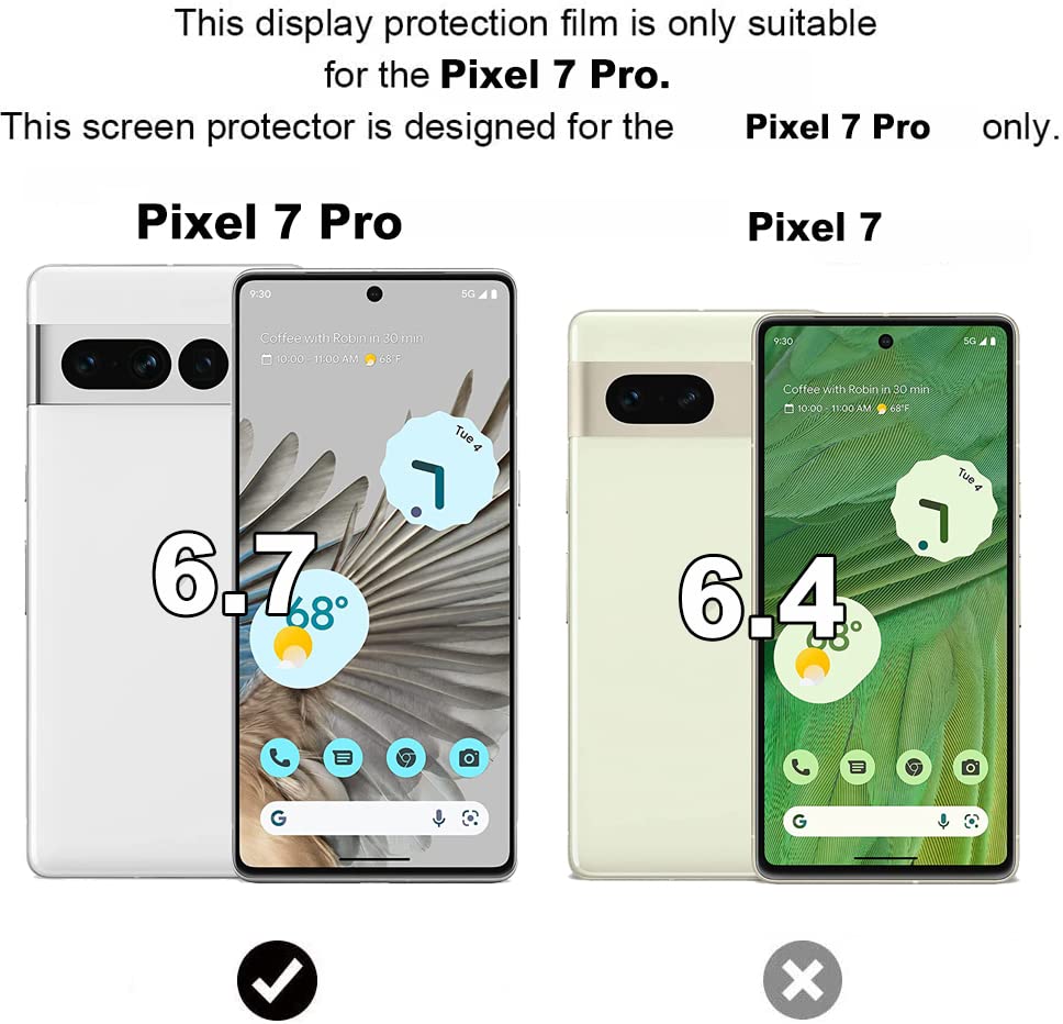 UIYTRAESTING [2+2 Pack] for Google Pixel 7 Pro Screen Protector Include 2 Pack Tempered Glass +2 Camera Lens Protector,9H Hardness,3D Curved 5G
