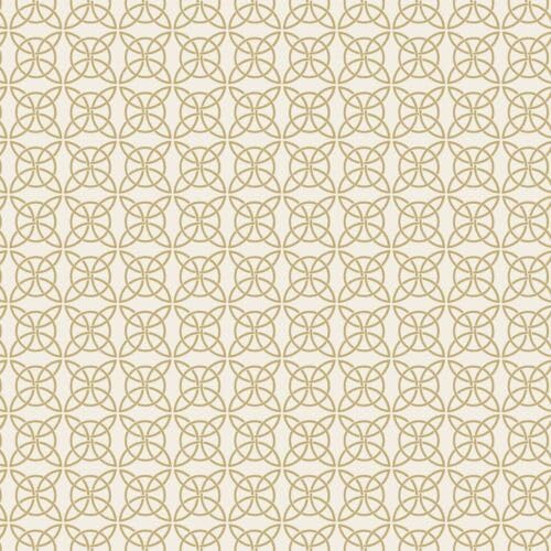 Celtic Knot Gold Metallic Cream 100% Cotton Fabric by The Yard Fabric