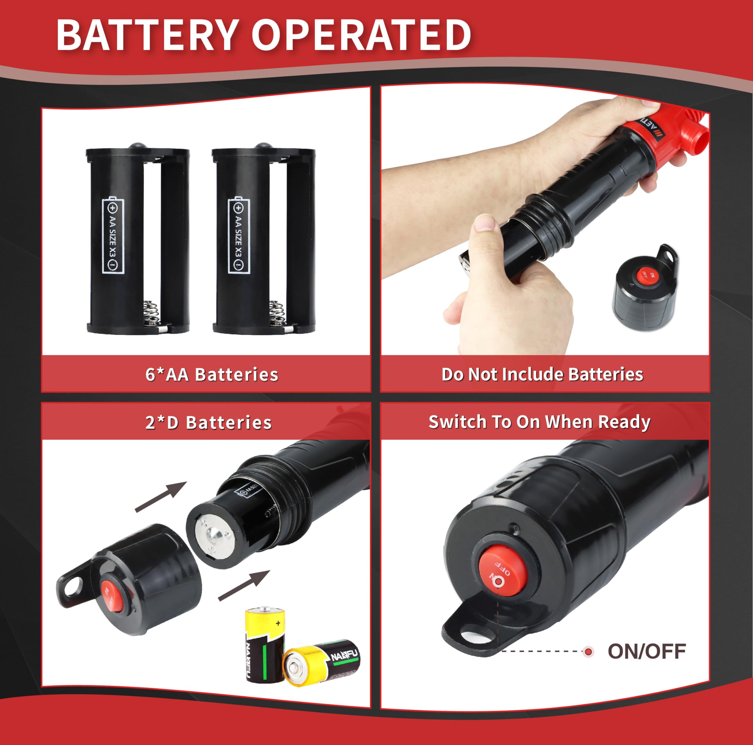 Portable Power Battery Pump, Water&Fuel Transfer Pump Up to 2.2 GPM, Battery Operated Siphon Liquid Extractor, 35.4 in Hose for Gasoline Diesel Oil Fish Tank