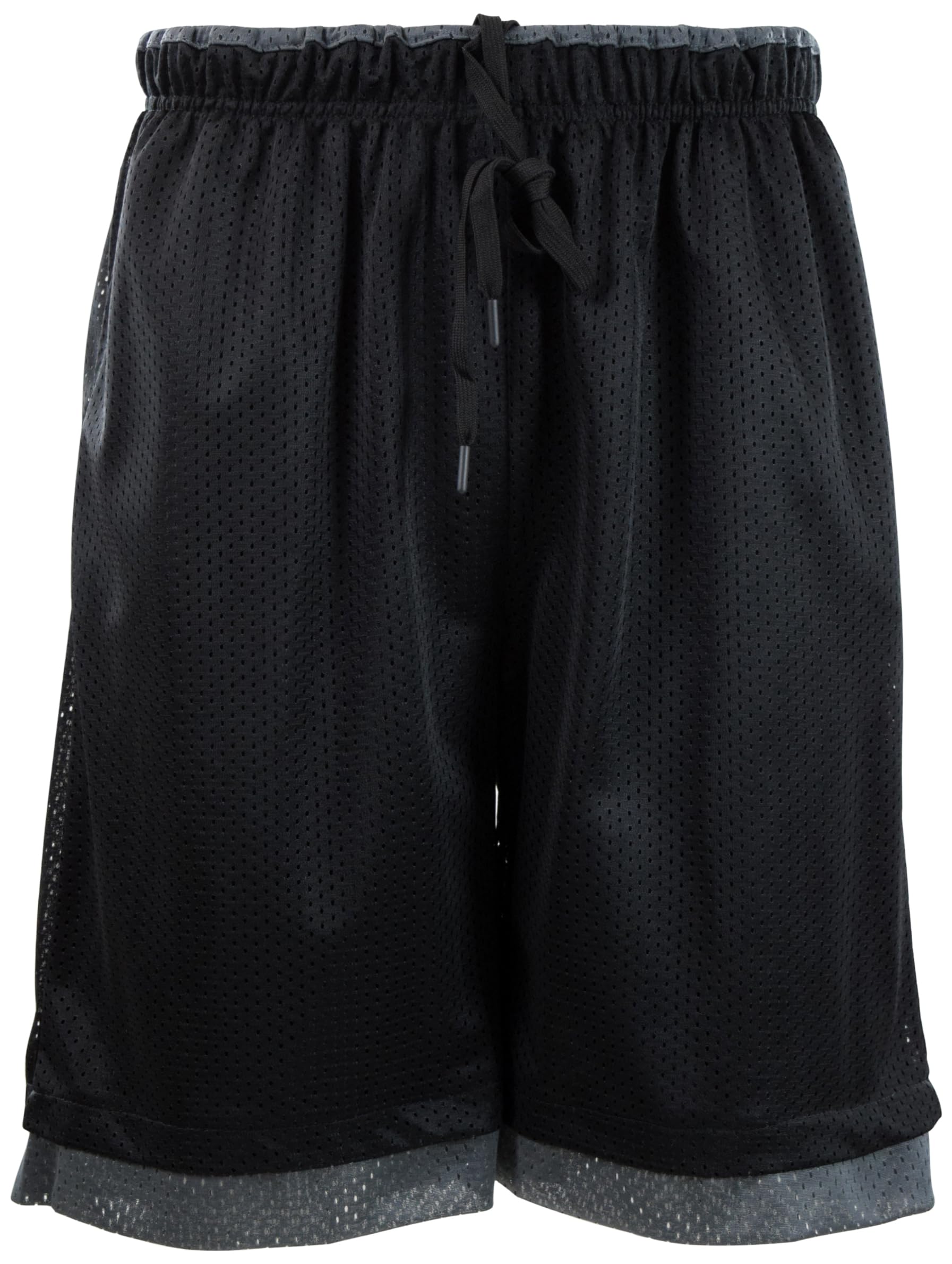 Mens Active Athletic Mesh Training Shorts (4X-Large, 412-Black)