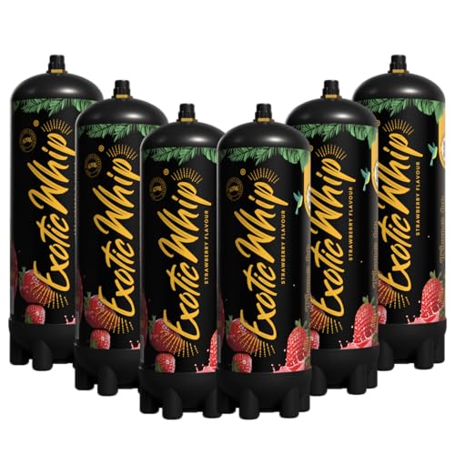 Exotic Whip Strawberry Flavored Cream Chargers - 640G Disposable Nitrous Oxide Tank for Whipped Cream Dispenser - imported European Quality Whipped Cream Canister
