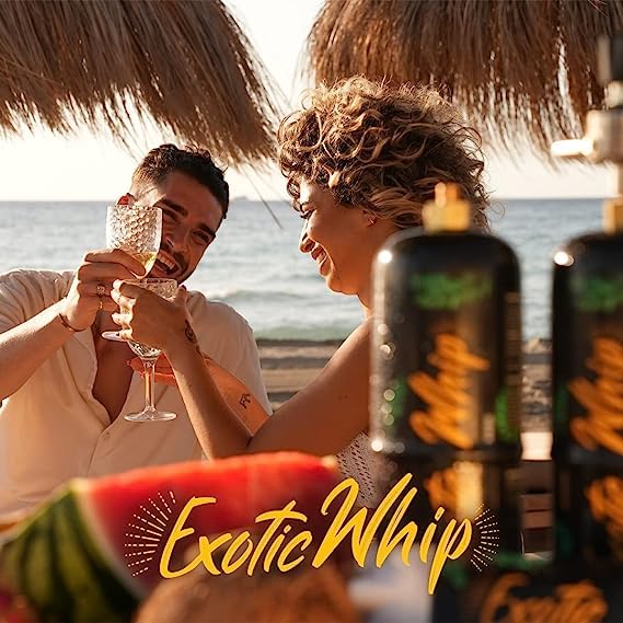Exotic Whip Coconut Flavored Cream Chargers - 640G Disposable Nitrous Oxide Tank for Whipped Cream Dispenser - imported European Quality Whipped Cream Canister