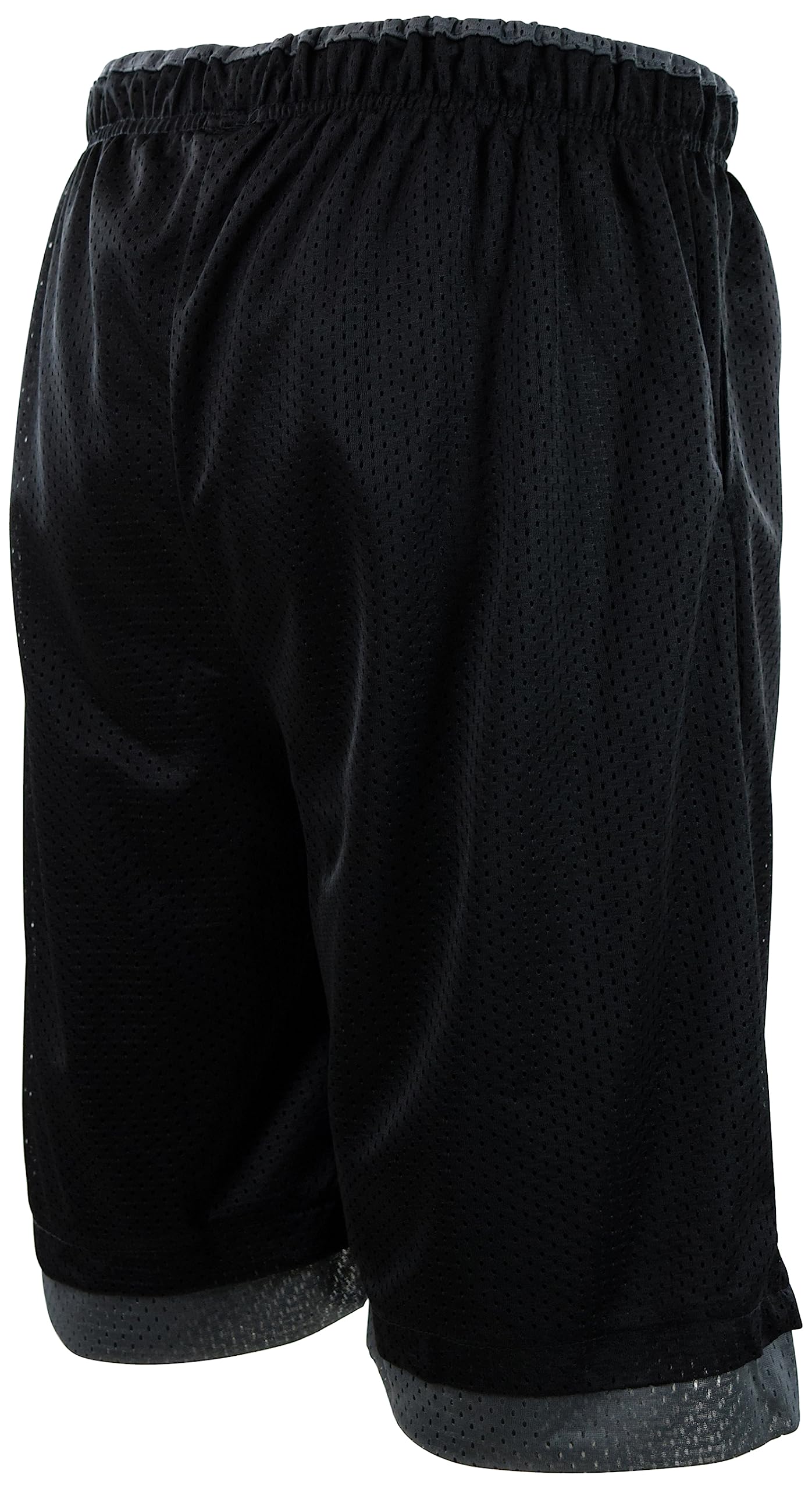 Mens Active Athletic Mesh Training Shorts (4X-Large, 412-Black)