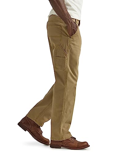 Lee Men's Legendary Workwear Carpenter Jean, Dark Khaki, 35W x 30L