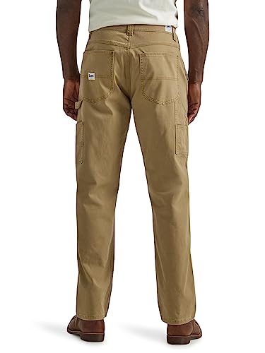 Lee Men's Legendary Workwear Carpenter Jean, Dark Khaki, 35W x 30L