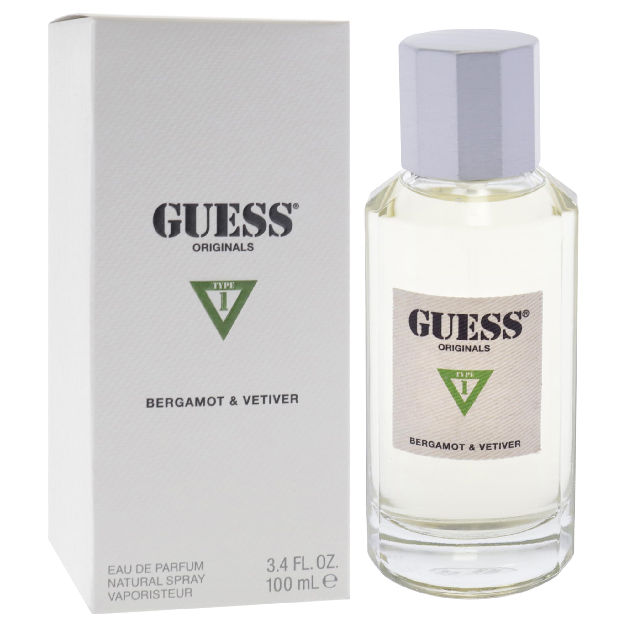 Guess Originals Type 1 Bergamot and Vetiver for Unisex - 3.4 oz EDP Spray