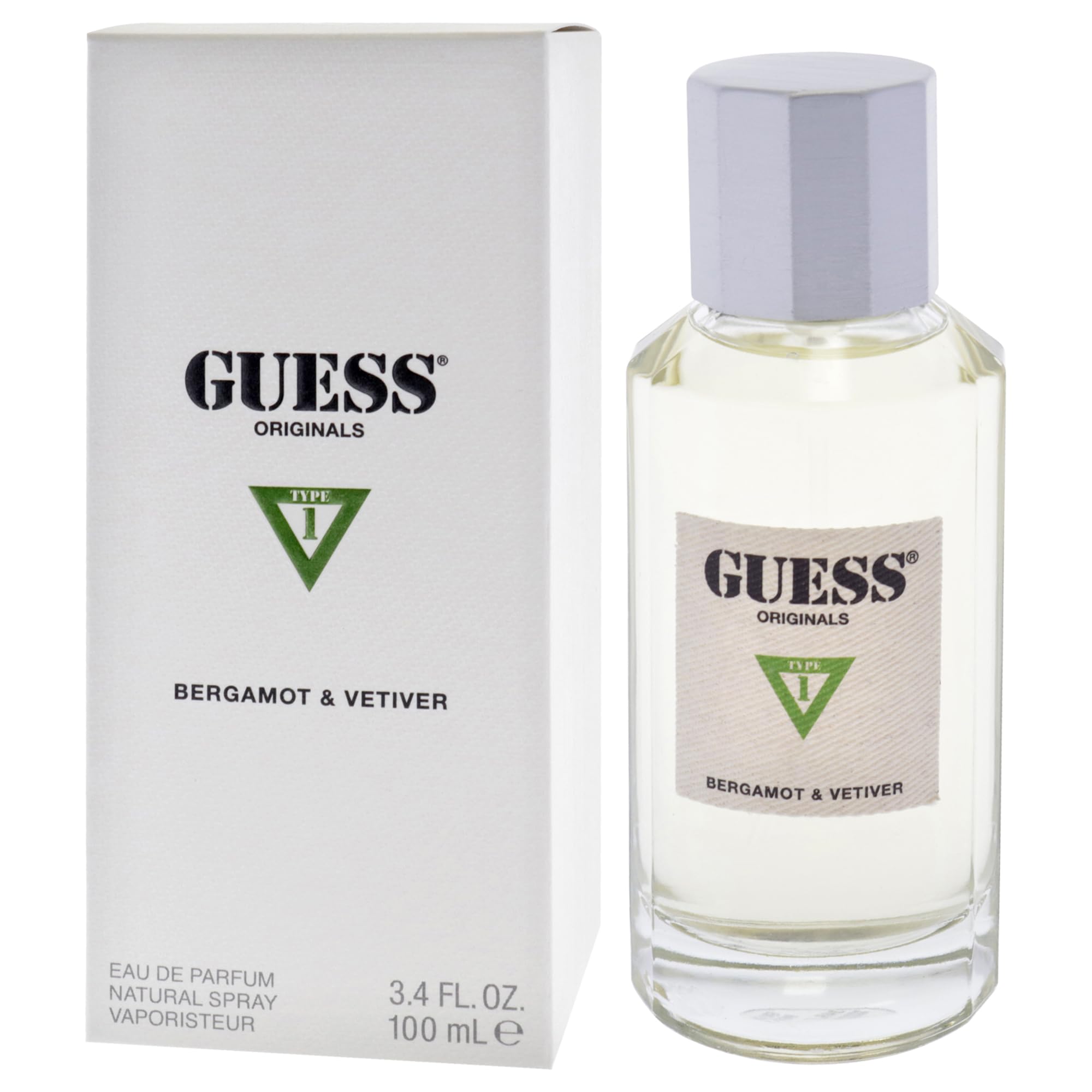 Guess Originals Type 1 Bergamot and Vetiver for Unisex - 3.4 oz EDP Spray
