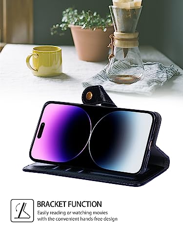 Arseaiy Case for Samsung Galaxy A04 4G Flip Phone Case PU Leather Zipper Pocket Wallet Case Cover with Card Holder Kickstand Shell Black