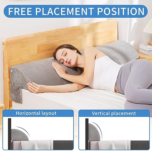 FSCGIFE King Size (76"x10"x6") Bed Wedge Pillow for Headboard Bed Gap Filler (0-6"), Headboard Pillow Wedge Mattress Wedge Pillow to Fill The Gap Between Headboard and Mattress