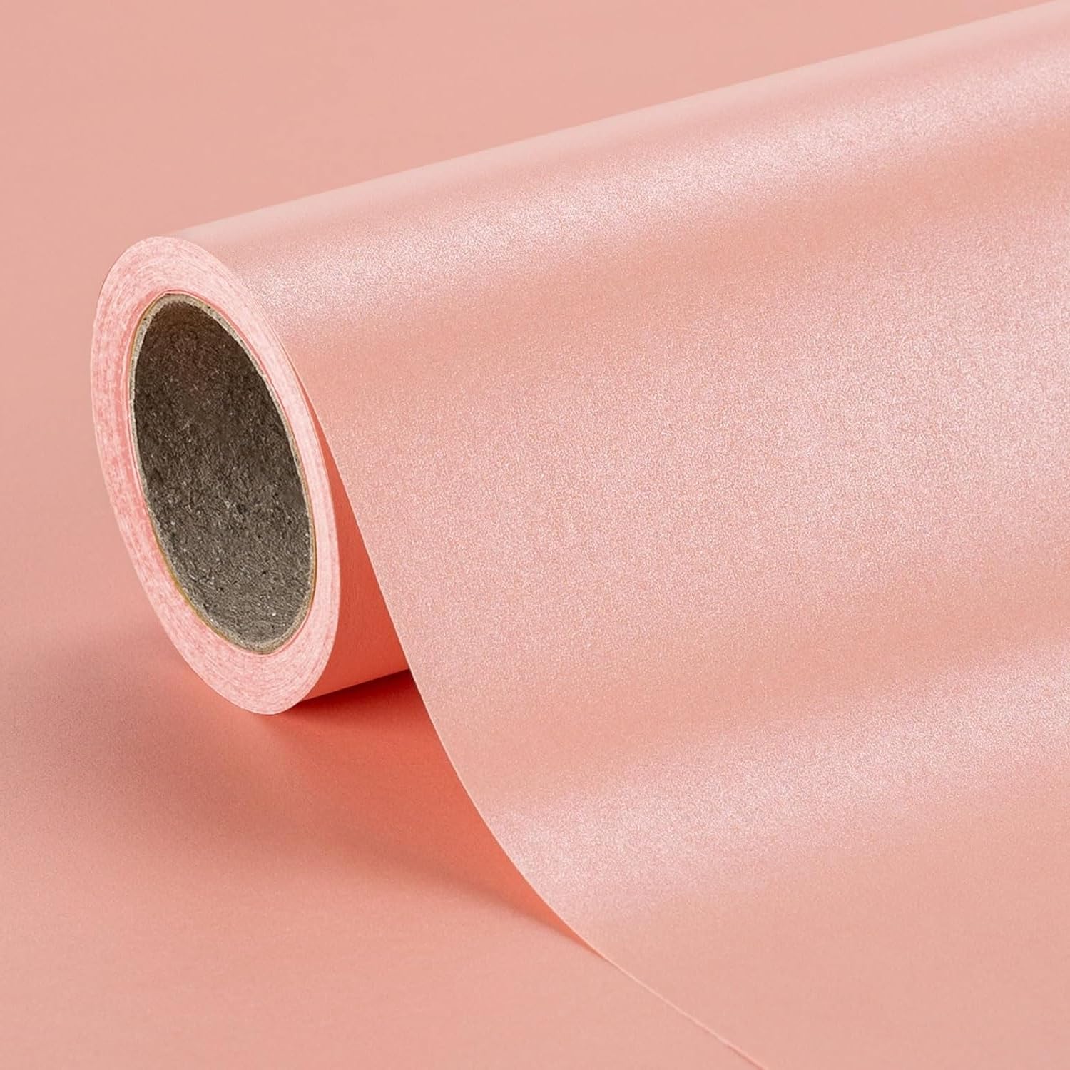 Homeral Pink Baby Shower Wrapping Paper Roll - Shimmer Pearl Luster Reversible Gift Wrap Paper for Baby Shower, Birthday, Wedding, Easter - Mini Roll - 17 Inch x 32.8 Feet