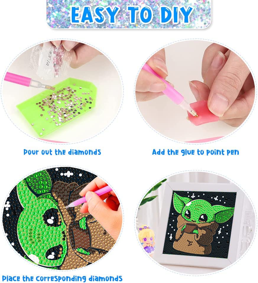 LWZAYS 4 Pcs Diamond Painting Kits