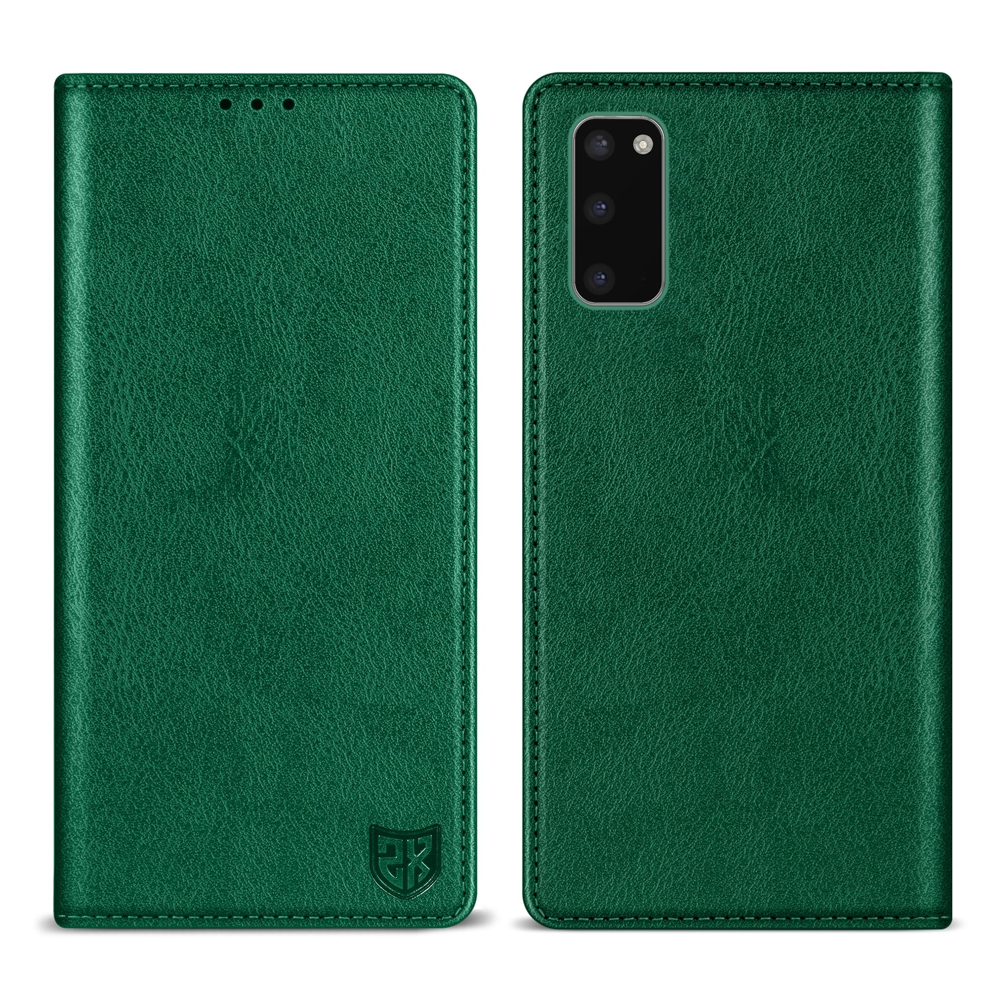 ZZXX for Samsung Galaxy S20 Wallet Case with [RFID Blocking] Card Slot Stand Strong Magnetic Leather Flip Fold Protective Phone Case for Samsung Galaxy S20 Case Wallet(Green-6.2 inch)