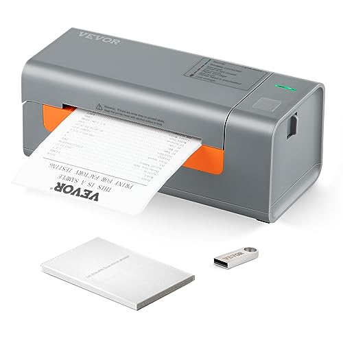 VEVOR Thermal Label Printer, 4x6 Label Printer for Width of 1.57" - 4.25" Labels, w/Auto Label Recognition & Japanese Rohm Printer Head, Compatible w/USPS, Amazon, Ebay, Etsy, UPS etc