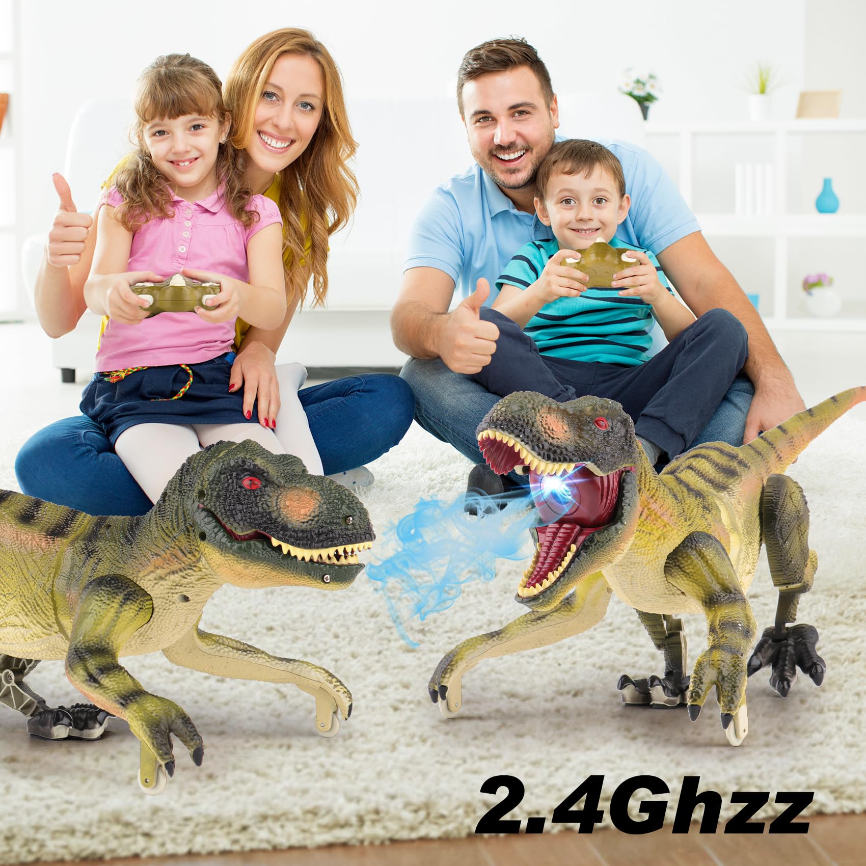 PREBOX Remote Control Dinosaur for Boys 4-7 - Rc Robot Dino Toys for Kids 3-5 8-12,Christmas Birthday Gifts for Boys Age 5-7 Year Old