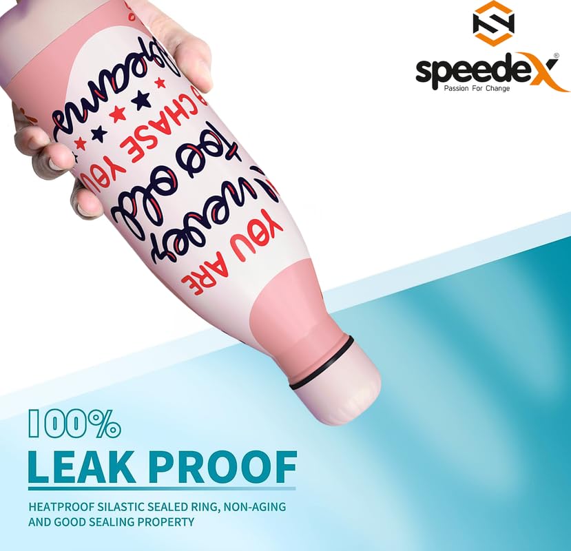 Speedex Vacuum Insulate Hot & Cold Water Bottle School/Gym/Home/Office/Boys/Girls/Kids with Leakproof Sipper CapAnd BPA Free(Pink 500ML)