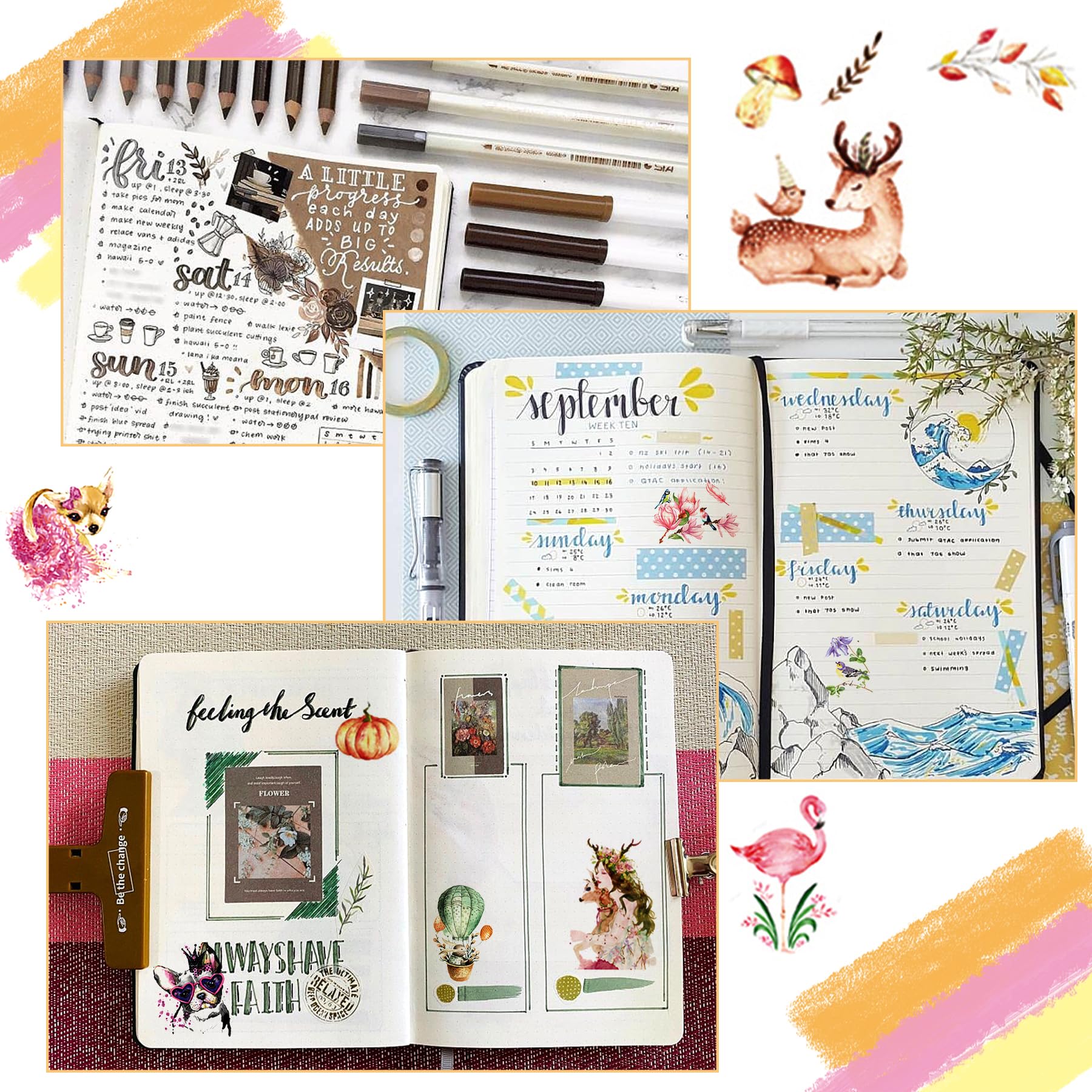 Rub on Transfers for Crafts, 16Sheets Animals and Gilrs Rub on Transfer Stickers Rub on Stickers Transfer Stickers Rub on Transfer Rub on Transfer Paper Transfers for Crafts for Junk Journa