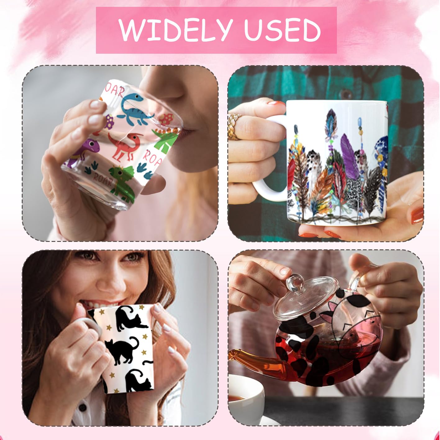 YOKUSHI UV DTF Cup Wraps for 16 OZ, 15 Sheets Farmhouse Animal Theme Decals Transfer Stickers for Glass Cups Tumblers