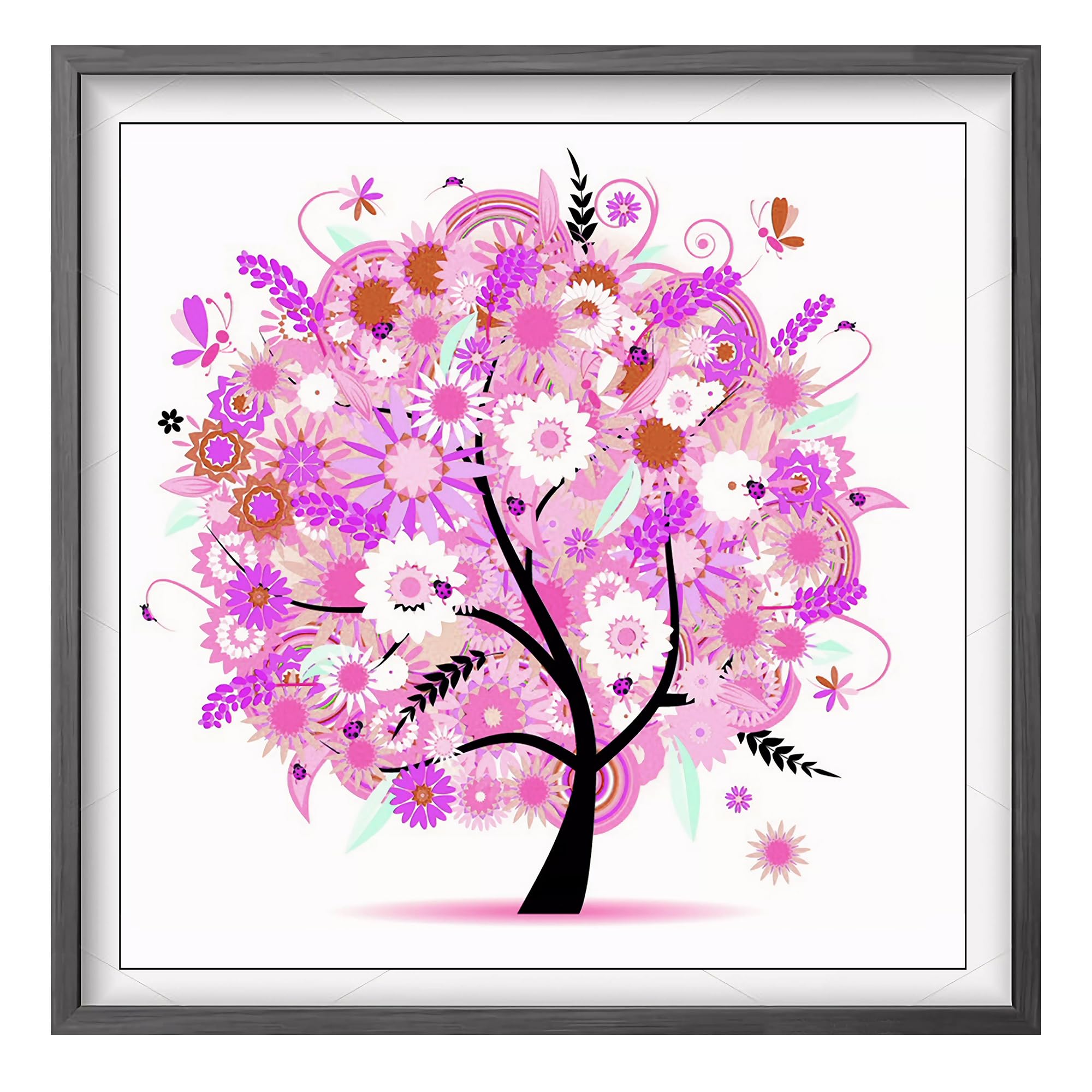 LOMTRATS Stamped Cross Stitch Kits 11CT Embroidery Starter Kit DIY Needlework Craft Tree of Life Autumn for Beginner or Novice