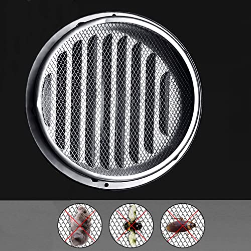 MBROS Wall Vent Outlet, Roof Ventilator, Louvered Vent Hood, 70mm, 80mm, Fine Workmanship, Simple Style, The Top is Hemispherical, Ideal for Bathroom Exhaust Fans, Kitchen Hoods, Garages, Sheds