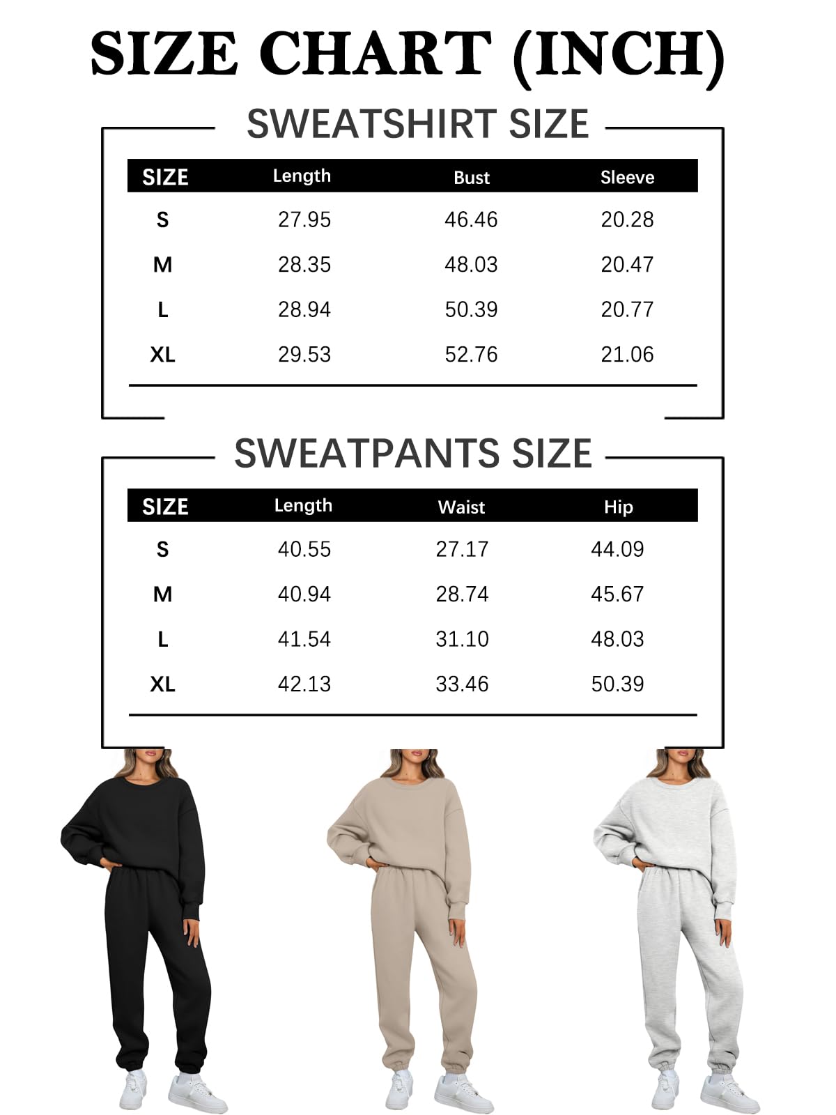 AUTOMET Sweatsuits for Women Set 2 Piece Outfits Oversized Sweatshirt Fall Outfits 2025 Lounge Sets Pullover Casual Trendy Y2k Clothing Sweatpants with Pockets Black XL
