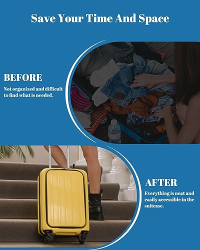 Instraella Compression Packing Cubes for Suitcases, 11 Set Packing Cubes Travel Accessories With 3 Compressible Packing Cubes, Travel Makeup Bag, Shoe Bag, Cable Organizer Bag For Carry On Luggage