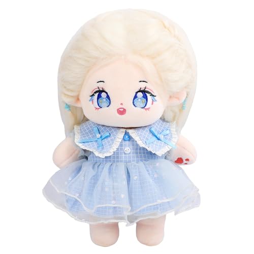 DONTNO 9 Inches Baby Doll Soft Plush Dolls Toy,Plush Pillow Stuffed Dolls Toy Birthday Gifts for Girls Kids(Blue)