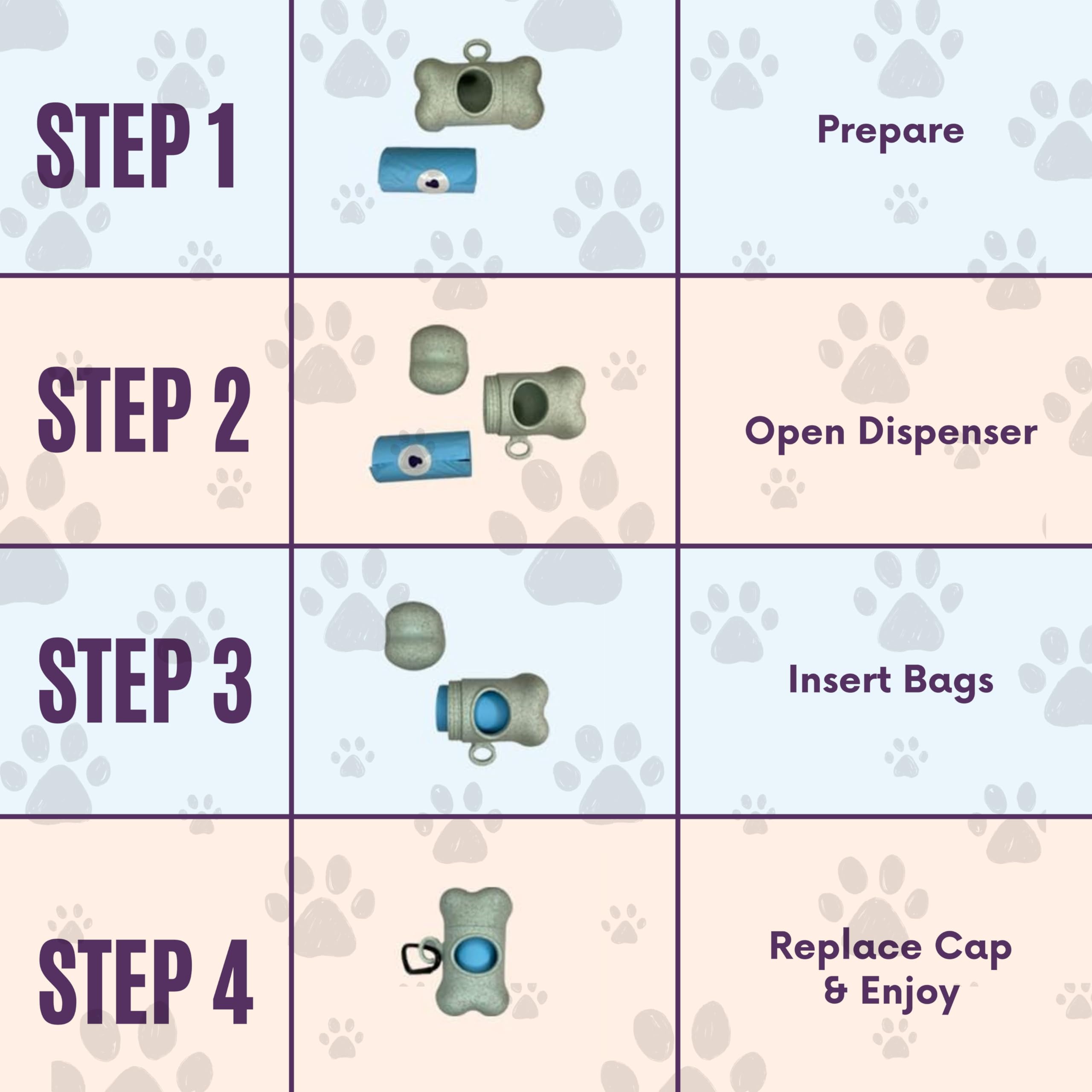 Petmarkable Complete Earth-Conscious Dog Waste Kit: Wheat Straw Waste Bag Dispenser with one corn starch 15-bag waste bag roll, Carabiner, Elastic Band for Secure Leash Attachment, Leak-Proof (Blue)