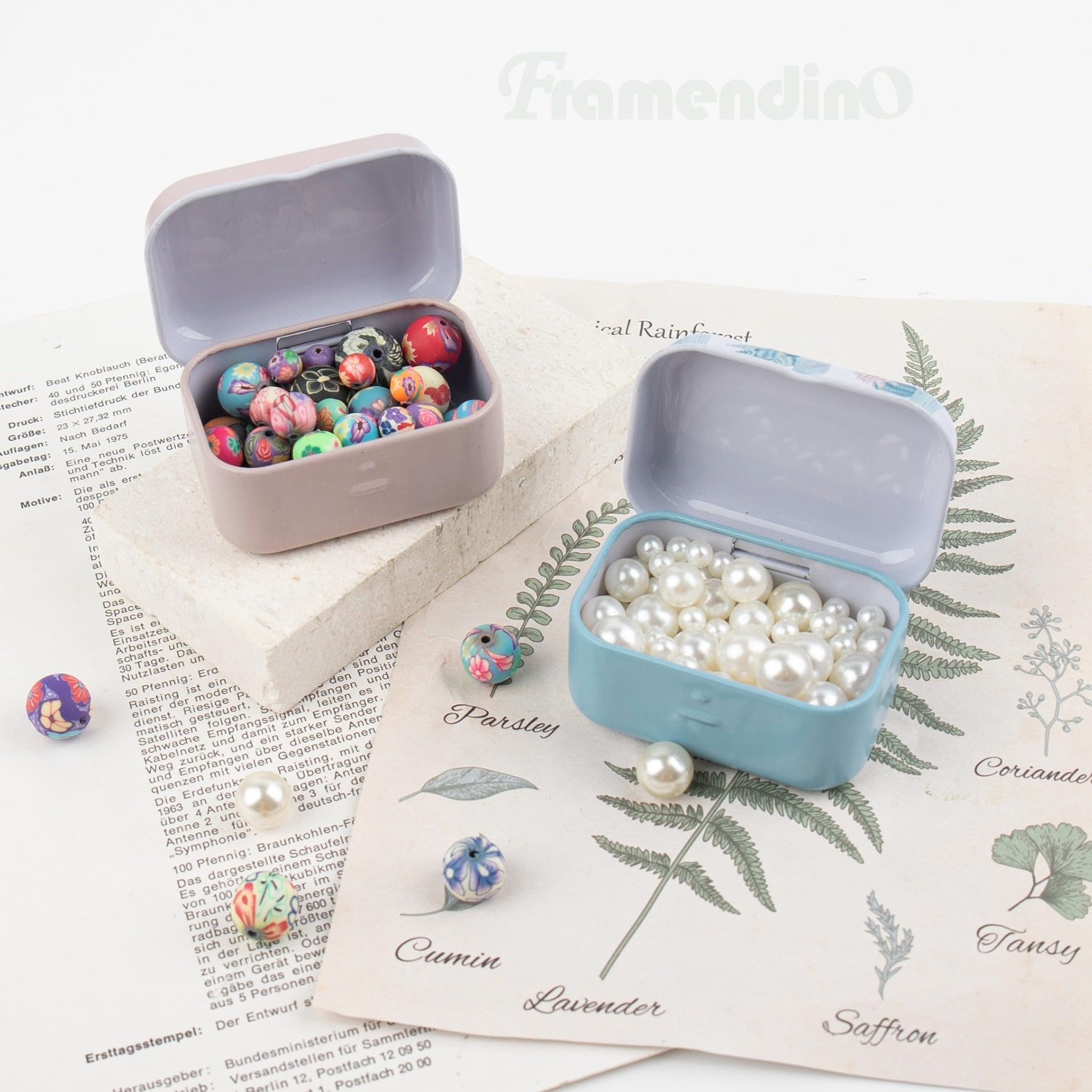 Framendino, 5 Pack Mini Trinket Coin Box Cactus Tin Containers with Lid for Jewelry Storage Case (Random Color)