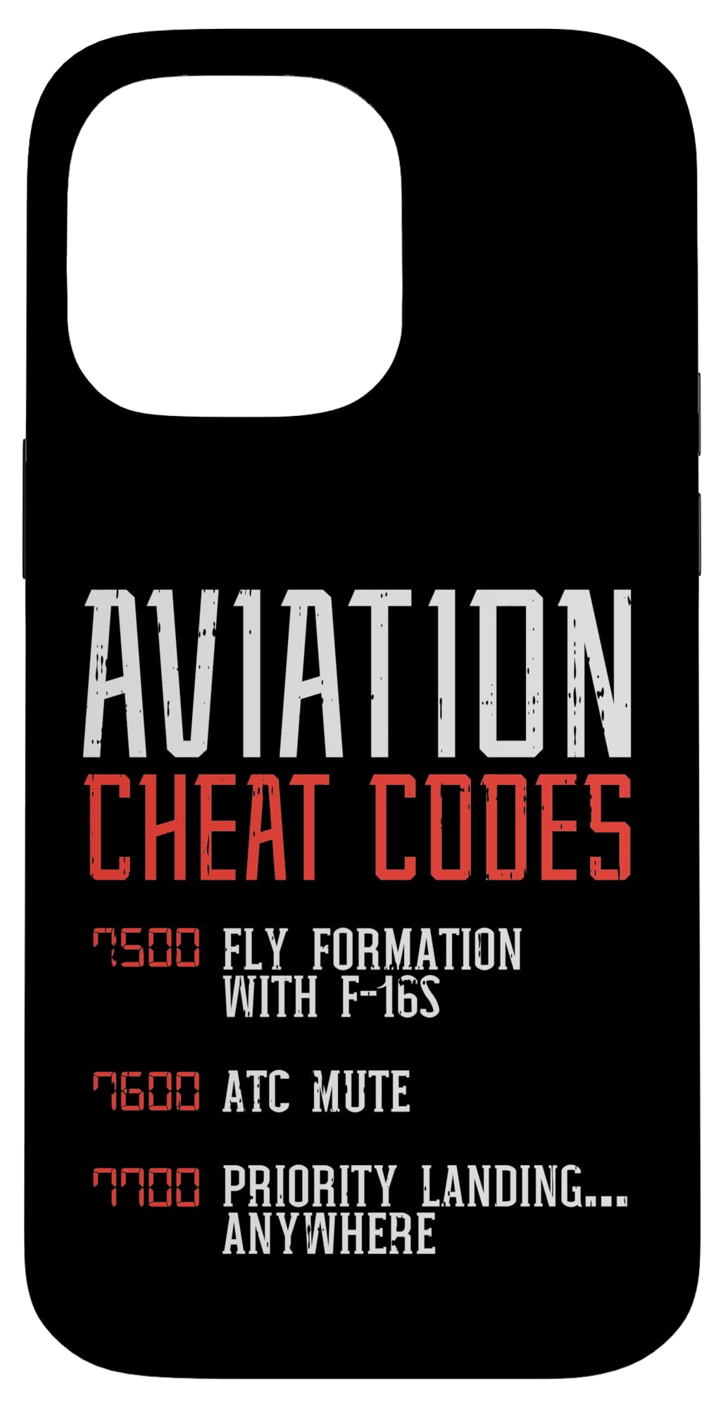 iPhone 14 Pro Max Aviation Cheat Codes Funny Airplane Humor Pilot ATC Gift Case