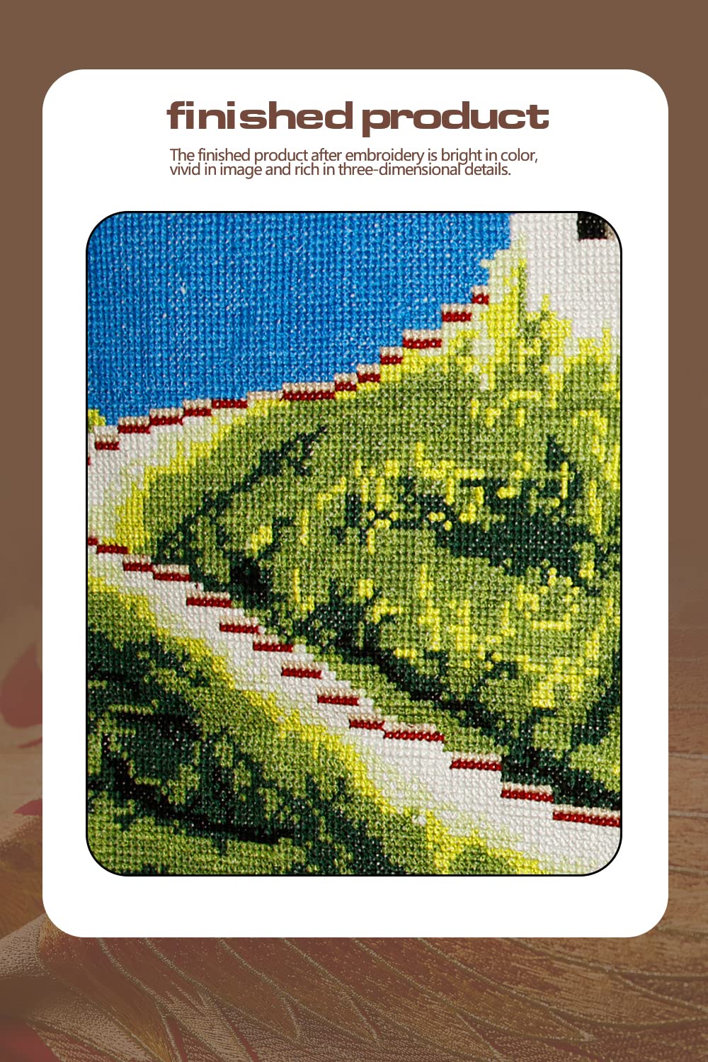owl Cross Stitch Kits for Beginners Adults Pre-Printed Pattern 11CT DIY Embroidery Easy Needlepoint Kits Personalized Gifts for Home Decor 16x20inch