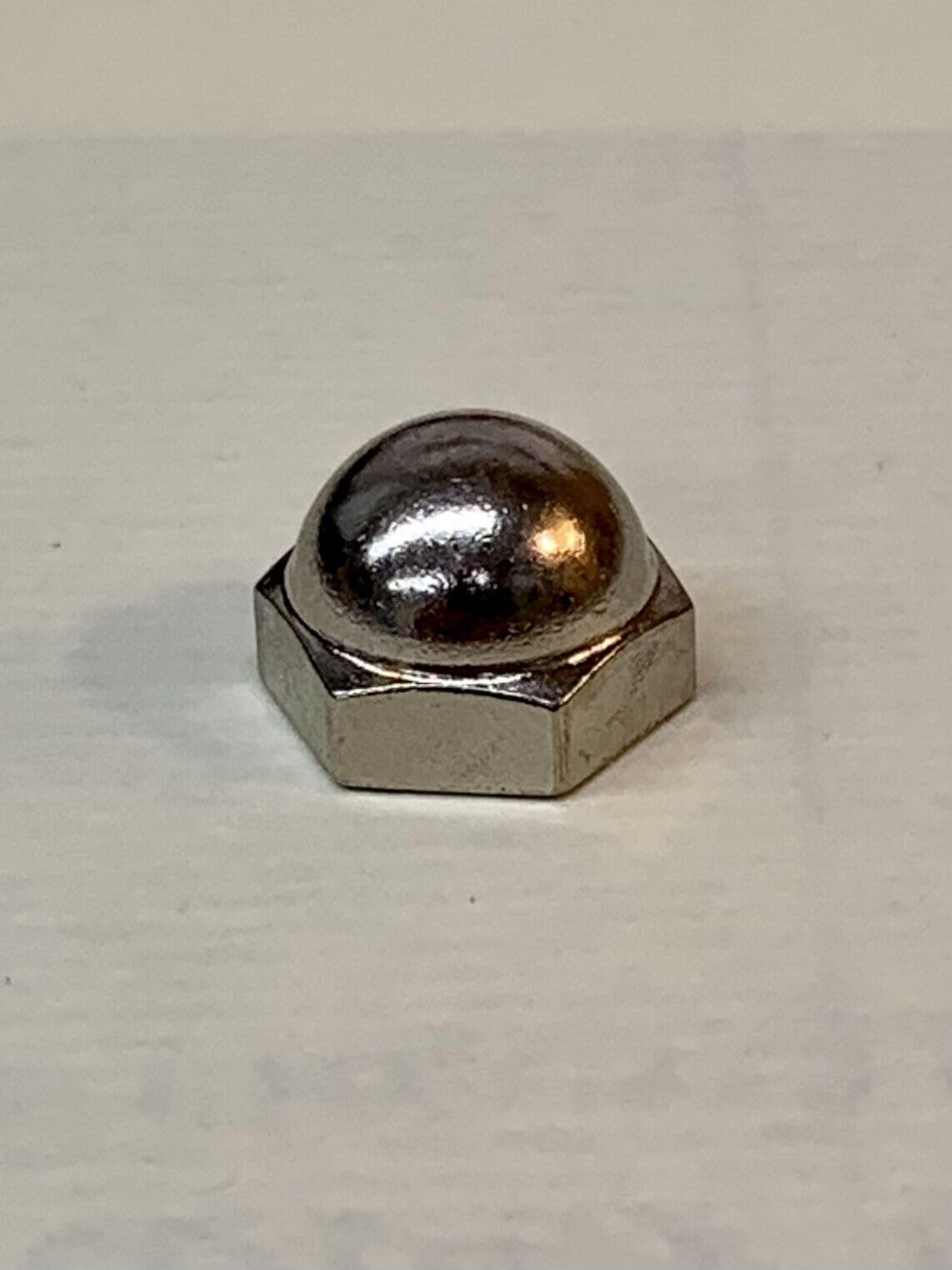 (100) 5/16"-24 Solid Brass Nickel Plated Cap Acorn Nuts Bright Chrome Color Fine