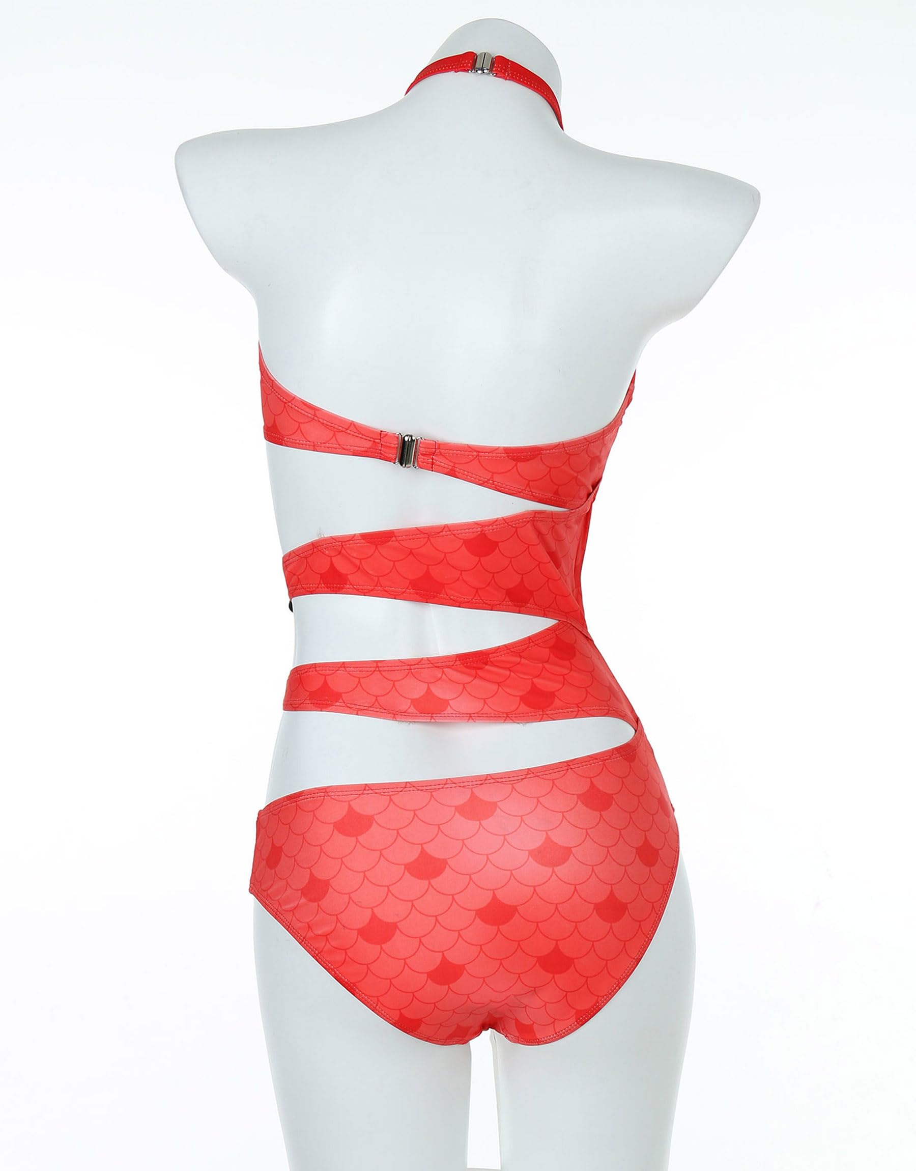 Miraculous Women's Ladybug Beach High Neck One Piece Swimsuit Bathing Suit (as1, Alpha, l, Regular, Regular, Red)