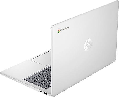 HP 15.6" HD Chromebook Laptop for Student and Business, Intel Processor N200, 8GB RAM 320GB Storage(64GB eMMC + 5ave 256GB Flash Memory), Intel UHD Graphics, Wi-Fi, Bluetooth, HDMI, Chrome Os, Silver