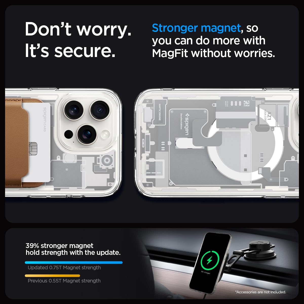Spigen Ultra Hybrid MagFit Designed for iPhone 15 Pro Max Case (2023) [Anti-Yellowing] [Military-Grade Protection] Compatible with MagSafe - Zero One White