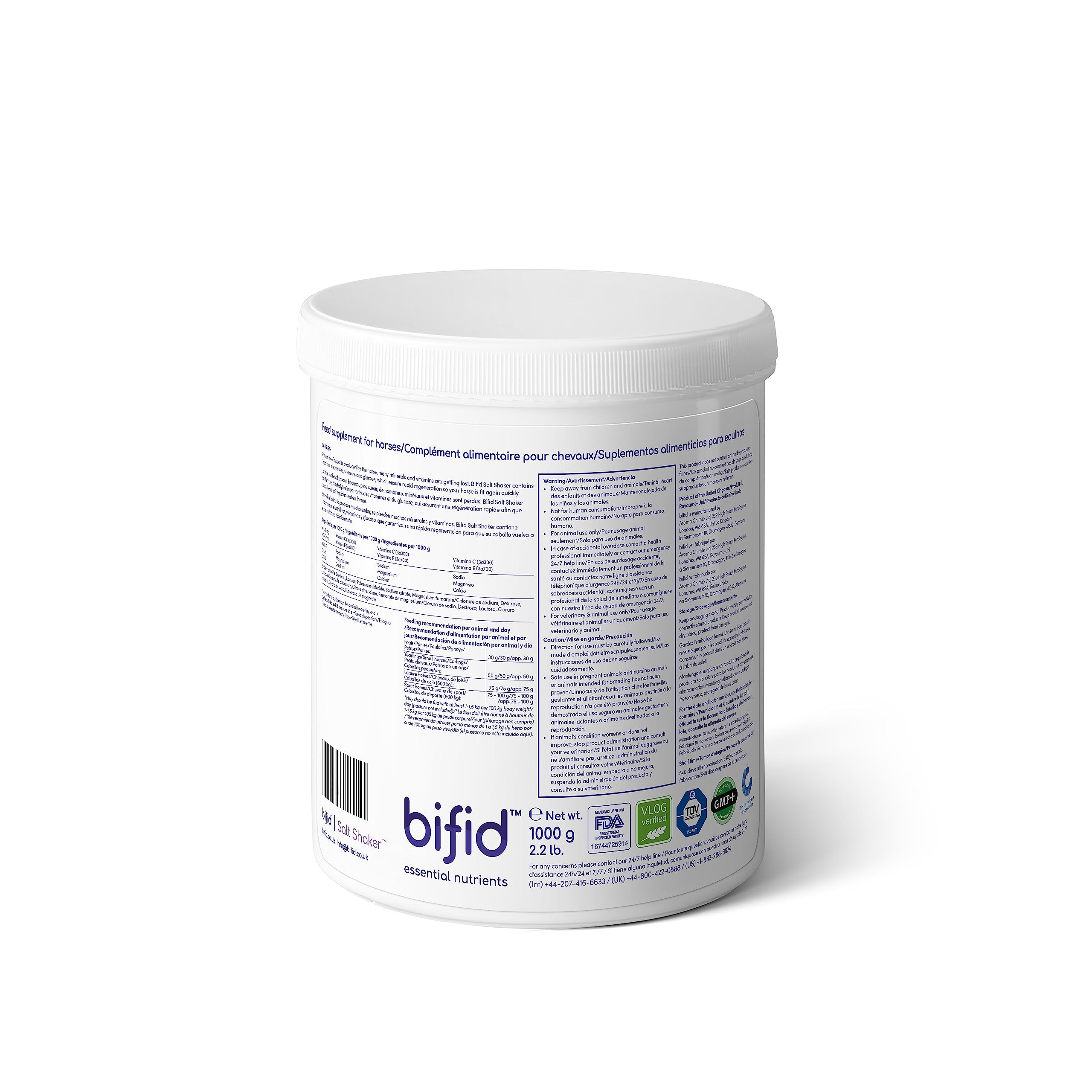 Bifid Salt Shaker | Electrolytes Supplement for horses | Hydration & Recovery | Boosted Endurance | Improved Energy Levels | Easy Absorption