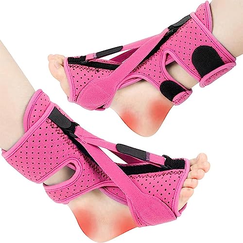 VIDECOR Plantar Fasciitis Relief Night Splint, Upgraded Foot Drop Orthotic Brace Ankle Braces for Men Women, Adjustable Night Splint for Plantar Fasciitis Arch Foot Pain,A