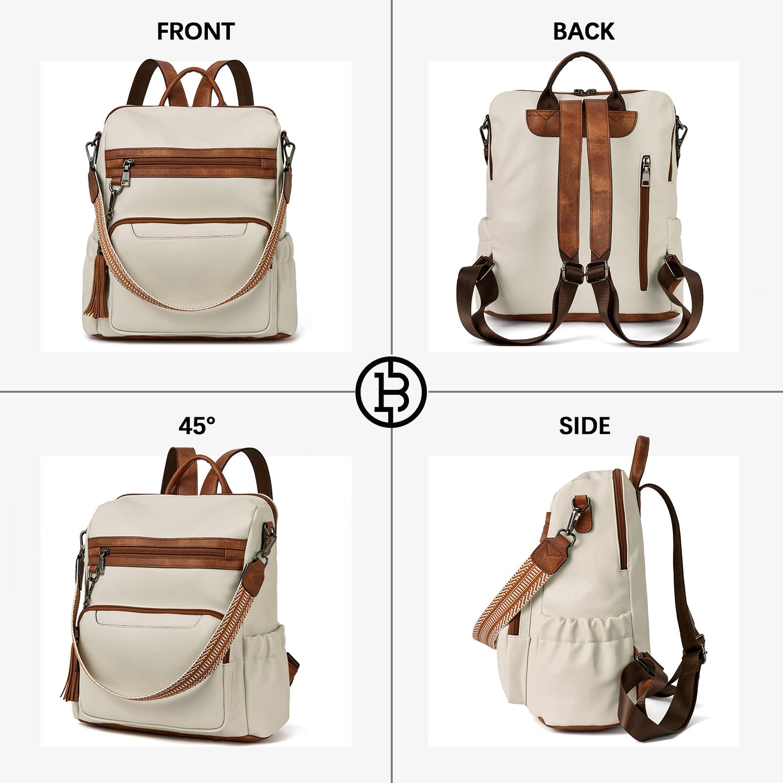 BOSTANTEN Crossbody Bags for Women Small Purses Womens Backpack Purse Leather Travel Backpack