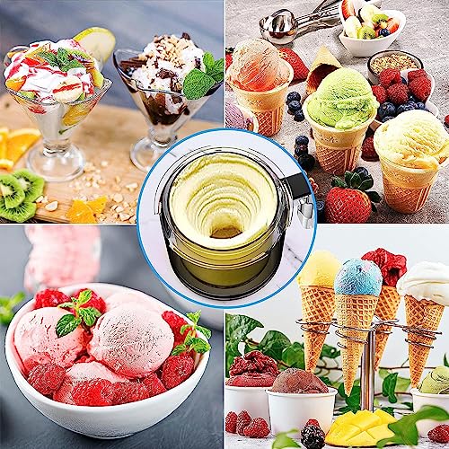 EVANEM 2/4/6PCS Creami Deluxe Pints, for Ninja Pints,16 OZ Ice Cream Containers Pint Safe and Leak Proof Compatible with NC299AMZ,NC300s Series Ice Cream Makers,Gray-6PCS